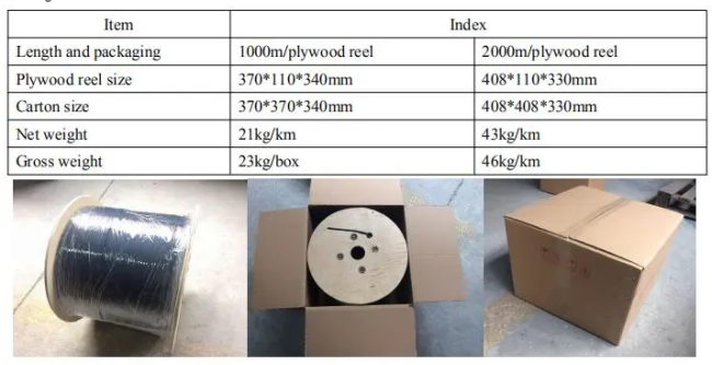 4 Core Frp Flat Round Loose Tube FTTH Drop Cable Outdoor Use 2