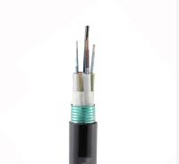 中国 リボンの緩い管PBTの直接埋められた光ファイバケーブル24の中心GYDTA53 販売のため