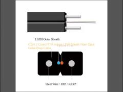 GJXH 2 Cores FTTH Indoor LZSH Sheath Fiber Optic Cable Drop Cable
