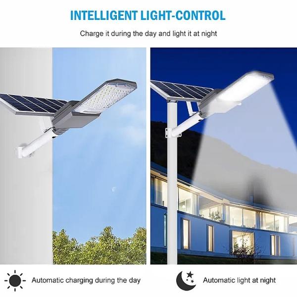 Quality Intelligent All In Two Solar Street Light 170lm/w Die Casting Aluminum Light for sale