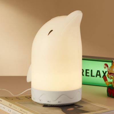 China Portable LED Night Light 100V - 240V Dolphin Table Lamp White With Music Function for sale