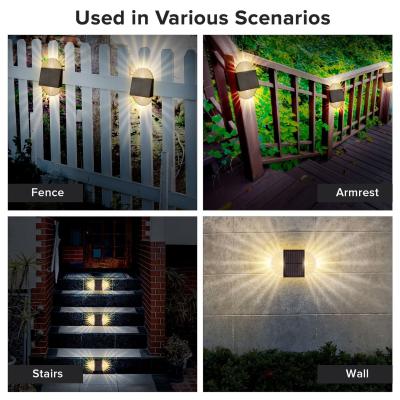 China 5V Solar Wall Light IP44 Outdoor Solar Fence Lights 2000K For Outdoor Decorative for sale
