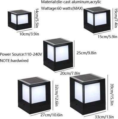 Cina Luce per pilastri di cancello nero / grigia luminose intelligenti per pilastri di cancello in vendita