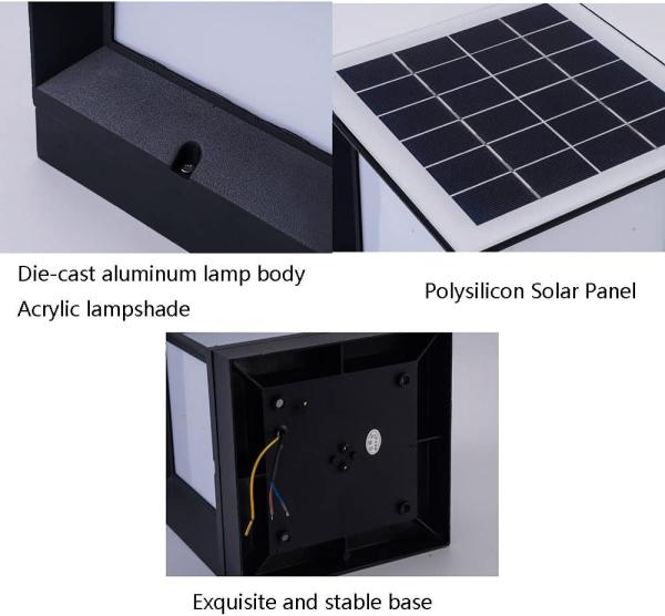 Black / Grey Modern Gate Pillar Lights Intelligent Outdoor Lights For Gate Pillars