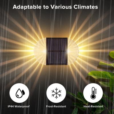 China 2000K Solar Powered Fence Lights IP44 Outdoor Decorative LED Light 5V for sale