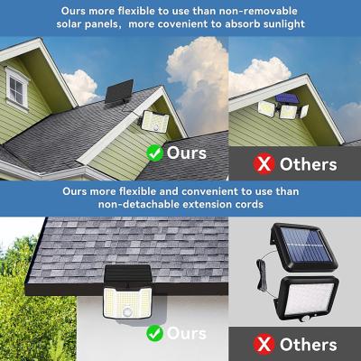 Cina IP44 luce solare per pareti esterne 3000 lumen alta luminosità luce a LED durevole per giardini e strade in vendita