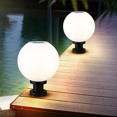 China White Solar Pillar Light Acrylic Solar Round Ball Lights 67LM for sale