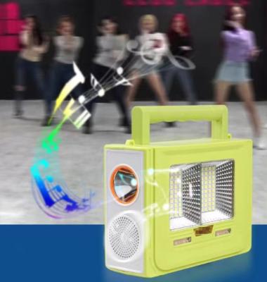 China IP65 Solar Work Light Ultra Bright Rechargeable LED Floodlight 6V With Bluetooth Speaker for sale