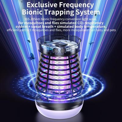 China Lâmpada Mata-Mosquitos Multifuncional Recarregável All in One com Luz de Acampamento e Luz de Emergência SOS à venda