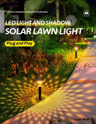 China Cool Warm White RGB Color Changing solar garden lights outdoor waterproof led for Pathway 2 pcs pack for sale