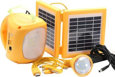 China Solar Lighting With Led Bulb Portable Solar Power System Emergency LED With Charger Solar Light for sale