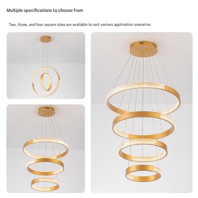 China Remote-Controlled Stepless Dimming , Circular Pendant Light , Modern Minimalist Design for Both High and Low Ceilings for sale