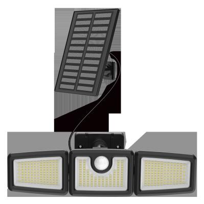 China High Efficiency Solar Motion Sensor Wall Light – 3 Head Wide Angle Lighting for sale