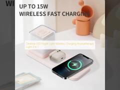 Desktop LED Night Light Wireless Charging Aromatherapy Light 3 In 1