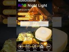 7 Farben RGB Drahtstranglicht Intelligente Campingseillichter 200LM