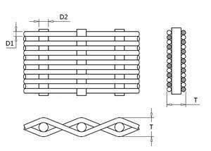 Norma di AISI/SUS/DIN/JIS, tessuto filtrante SS304 & SS316, (PDW) 50*250Mesh