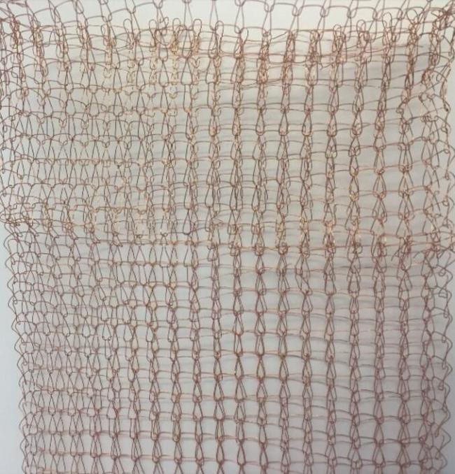 High Effectiveness Copper Knitted Wire Mesh/ 0.6m-2.0m Width/Red and Yellow