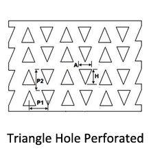 il foro del triangolo ha perforato