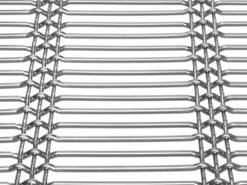 Crimped wire mesh with three 2.45mm warp wire.