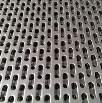 Cina 304 Acciaio inossidabile Griglia metallica perforata per foratura di fori ovali in vendita