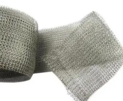China RFI Shielding Knitted Filtering Screen Mesh , Demister Stainless Steel Wire Mesh for sale