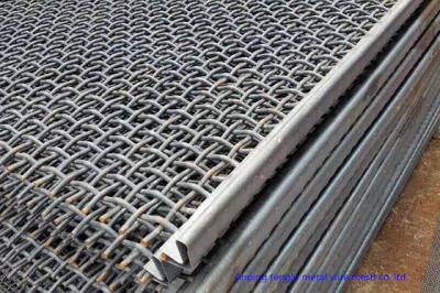 China SUS304 Steel Crimped Wire Mesh Galvanized Square Hole For Vibrating Screen Filter for sale