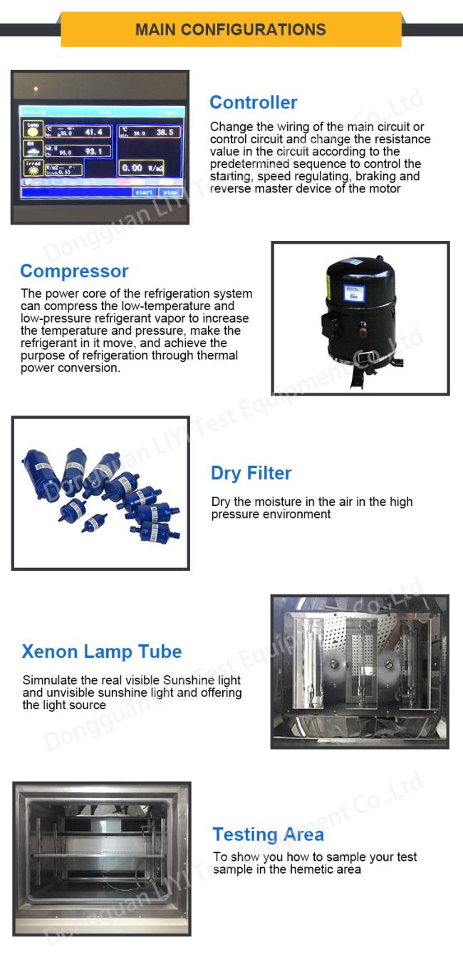 LIYI Xenon Arc Accelerated Aging Xenon Arc Lamp Acceleration Aging Test Chamber