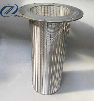 China Zhehan filter wedge wire screen filter elements with flange for sale