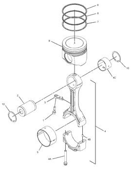 China 356-9946 Ring Rs3569946 Ring Set Piston Engine 145-3031 Cylinder Liner 1453031 Piston A à venda