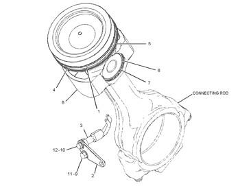 China 161-8919 Ring 1618919 Motor Group Piston Engine 152-1390 Cylinder Liner 1521390 Piston A à venda
