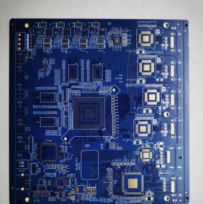 Cina TG170 8 foro minimo 0,2 di finitura di ENIG del bordo del PWB di strato Fr4 della maschera blu superficia della lega per saldatura in vendita