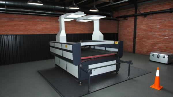 Quality Visual Perimeter Monitoring Fabric Laser Cutting Machine 150W Co2 Laser Cutter for sale