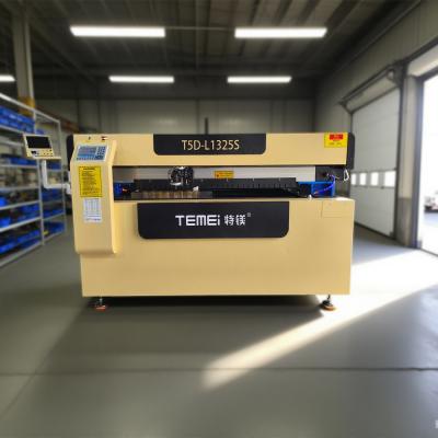 China T5D-L1325SCCD CO2 Laser Cutter with Double Screw 300W/450W/600W and CCD Edge Patrol for Fabric Leather Acrylic Wood for sale