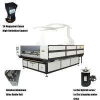 China 150W CO2 Laser Cutting Machine CCD Edge Patrol Automatic Feeding Platform Fabric Textile Processing for sale