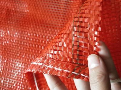 China PP Mesh bags for fruits and vegetables with drawstring sealing for sale