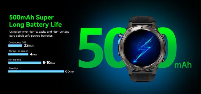 DM56 GPS Smart Watch notification display