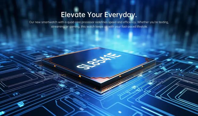 DM82 Smartwatch side view showing rotating camera