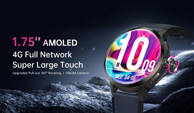 DM82 Smartwatch front view showing AMOLED display