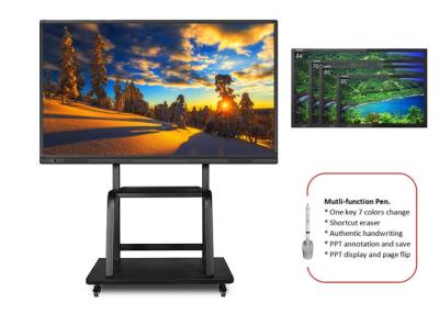 China 75 pulgadas 4K Digitaces interactivas Whiteboard con tacto del vector y tacto auténtico de la pluma en venta