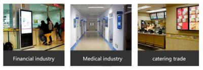 China Assoalho magro de 49 polegadas que está o reprodutor multimedia digital dos anúncios do signage com preço competitivo à venda