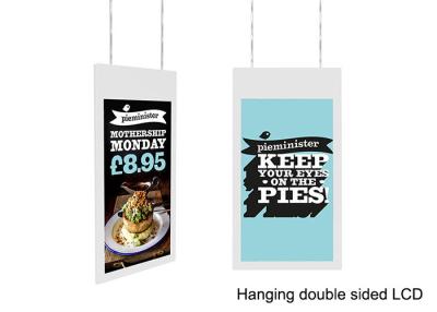 Chine 43" 49" double affichage dégrossi d'affichage à cristaux liquides, clôture plate superbe accrochante d'affichage de fenêtre d'affichage à cristaux liquides à vendre