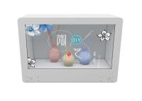 China 22 Inch Clear LCD Display Showcase With Android / Windows System for sale
