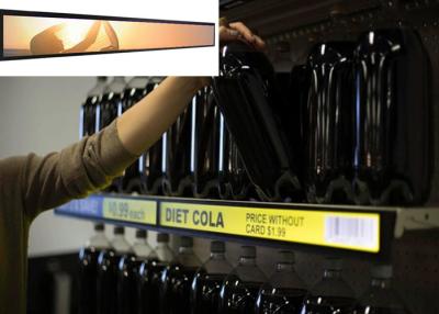 중국 튼튼한 금속 상자를 가진 슈퍼마켓 선반 가장자리 LCD 광고 전시 23.1" 판매용