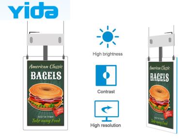 China Ultra dünn verdoppeln Sie mit Seiten versehen, Spieler-Androids LCD 55 Zoll annoncierend Fenster-digitale Beschilderung zu verkaufen