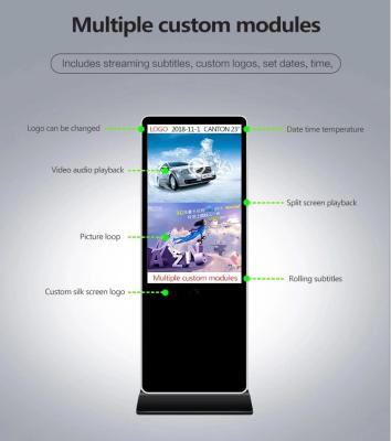 China Signage sozinho de 55 do suporte interno do quiosque da exposição do ANÚNCIO do LCD do androide da polegada Digitas com sistema da operação de Android à venda