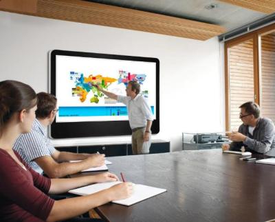 중국 55-100 " 500 cd/m2 1920*1080 상호 작용하는 LCD 화이트보드 판매용