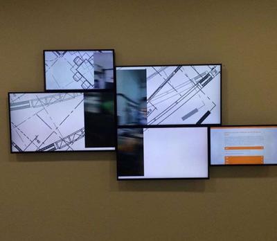 China HDMI 1080P 500cd/m2 inconsútil 46" pantalla táctil del quiosco de 2x2 LCD en venta