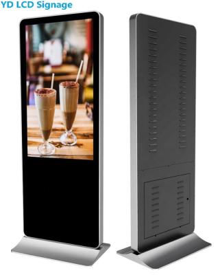 중국 광고를 위한 LCD 터치스크린 간이 건축물 Titem 지원 IR 먼 관제사를 서 있는 49 인치 지면 판매용