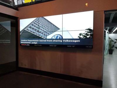 China 46 do suporte estreito do assoalho da moldura da polegada 3.5mm parede video irregular do lcd com entrada de HDMI DVI à venda