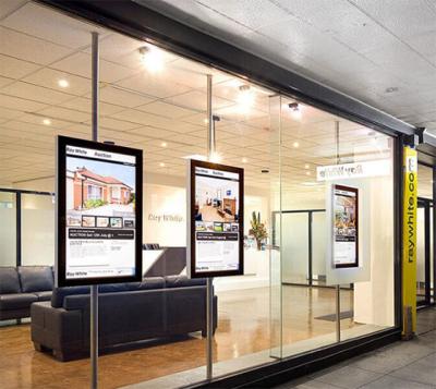 中国 超43 49をショッピング窓のための55インチ二重味方されたLcdの表記細くしなさい 販売のため